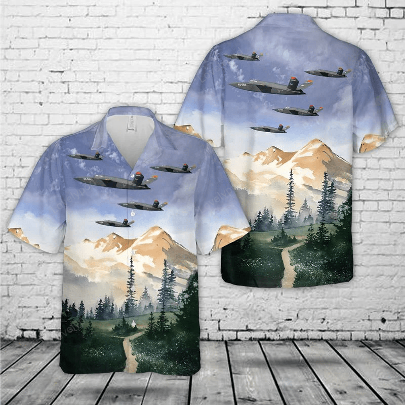 US Air Force Kratos XQ-58 Valkyrie Hawaiian Shirt - TrendyHeat US Air Force Kratos XQ-58 Valkyrie Hawaiian Shirt - TrendyHeat